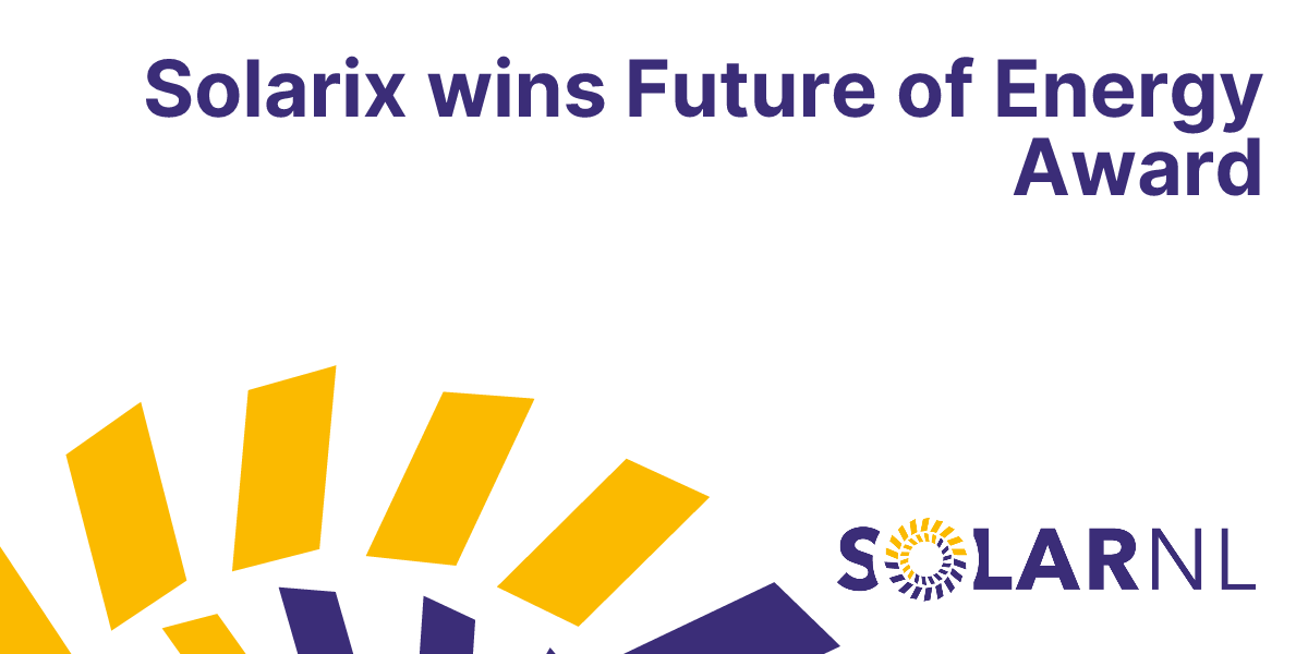 Solarix wins Future of Energy Award | SolarNL